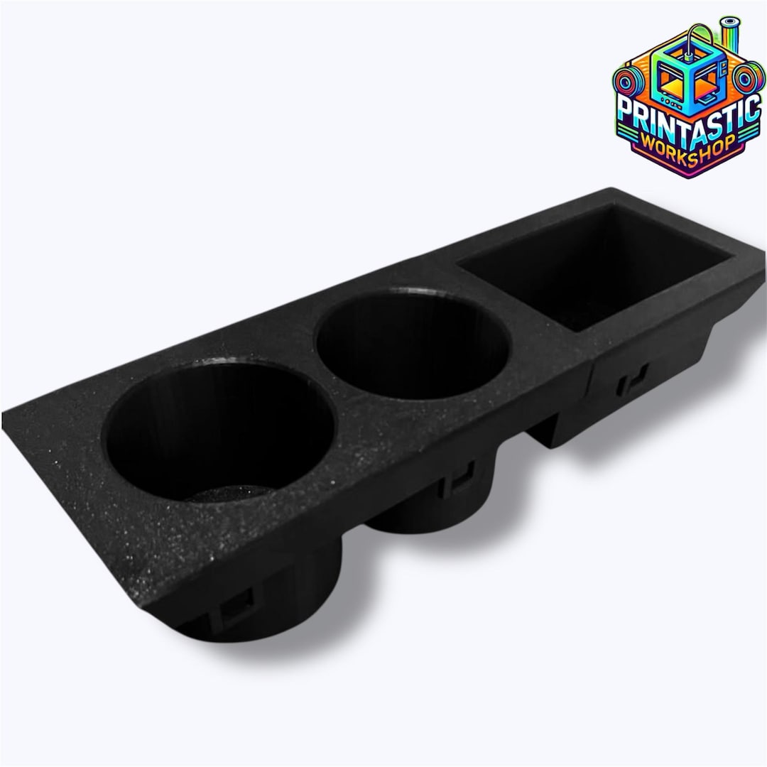 BMW E46 Double Cup Holder With Rear Storage | OEM Fit | ABS 3D Printed ...