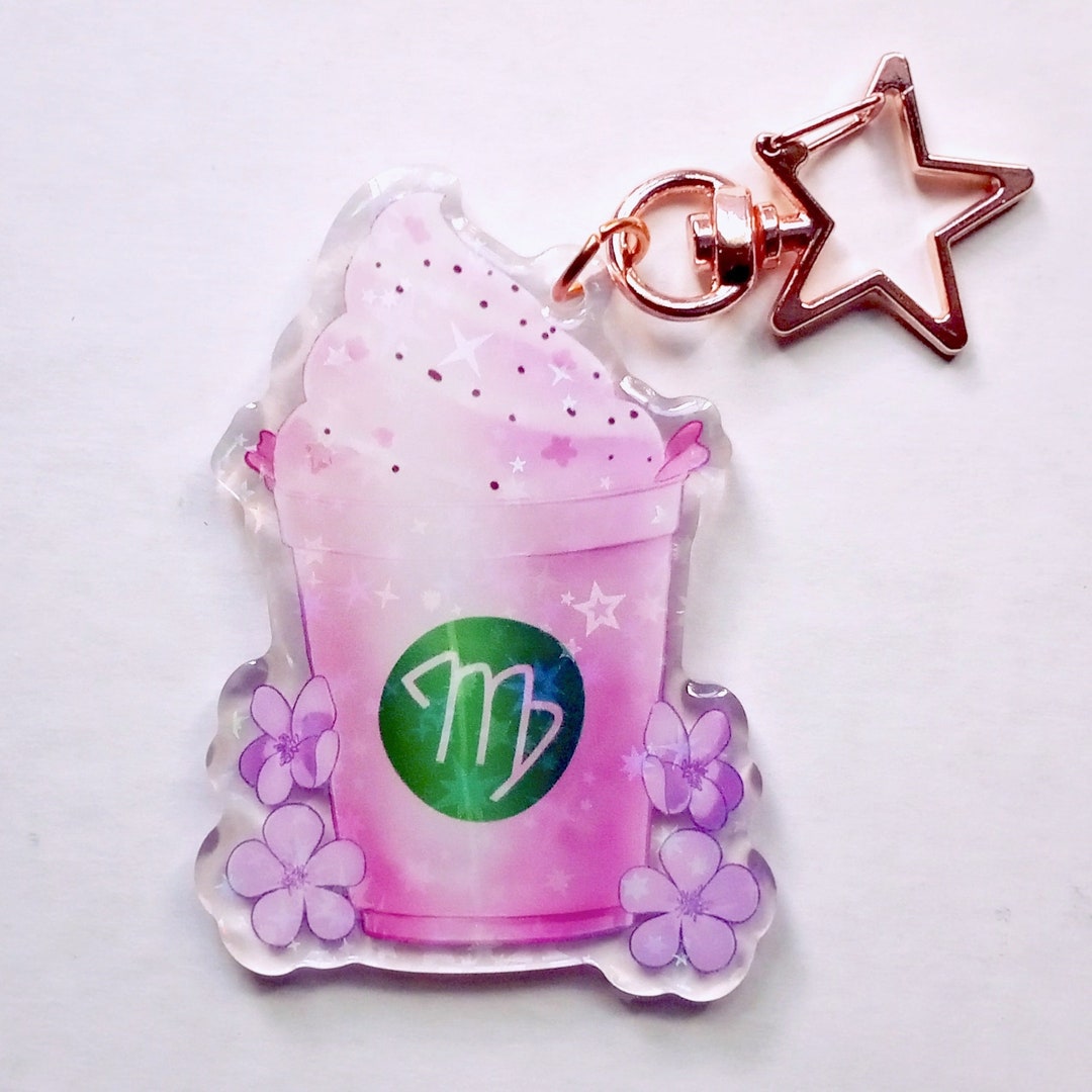 Virgo Zodiac Japanese Drink Birth Flower Charm - Etsy