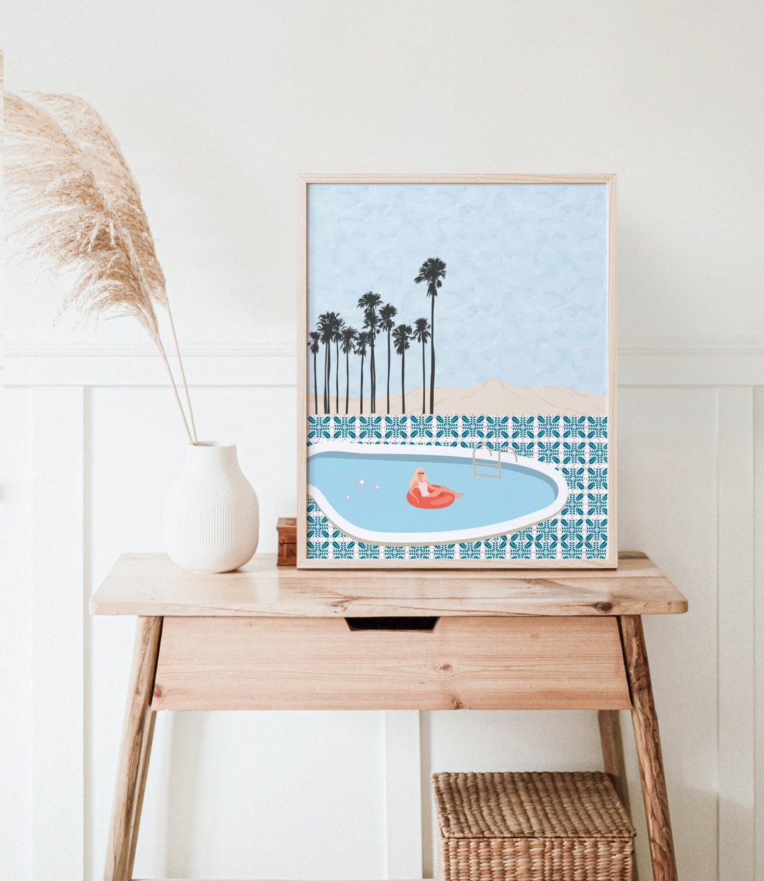 Pool Wall Art Summer Printable Swimming Pool Print Digital Download ...