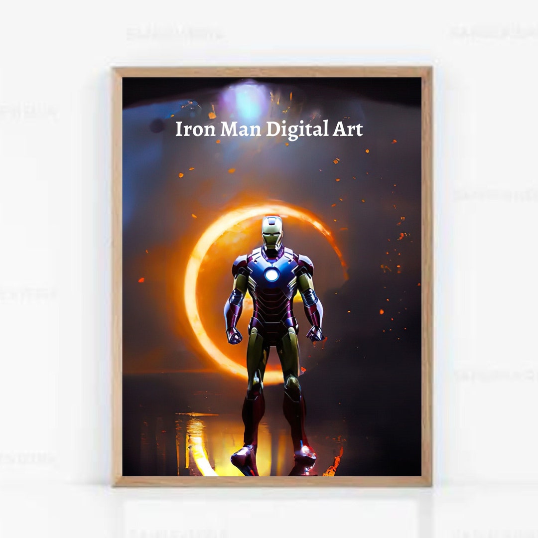 Iron Man Digital Art, Iron Man Printable Wall Art, Avengers Poster ...