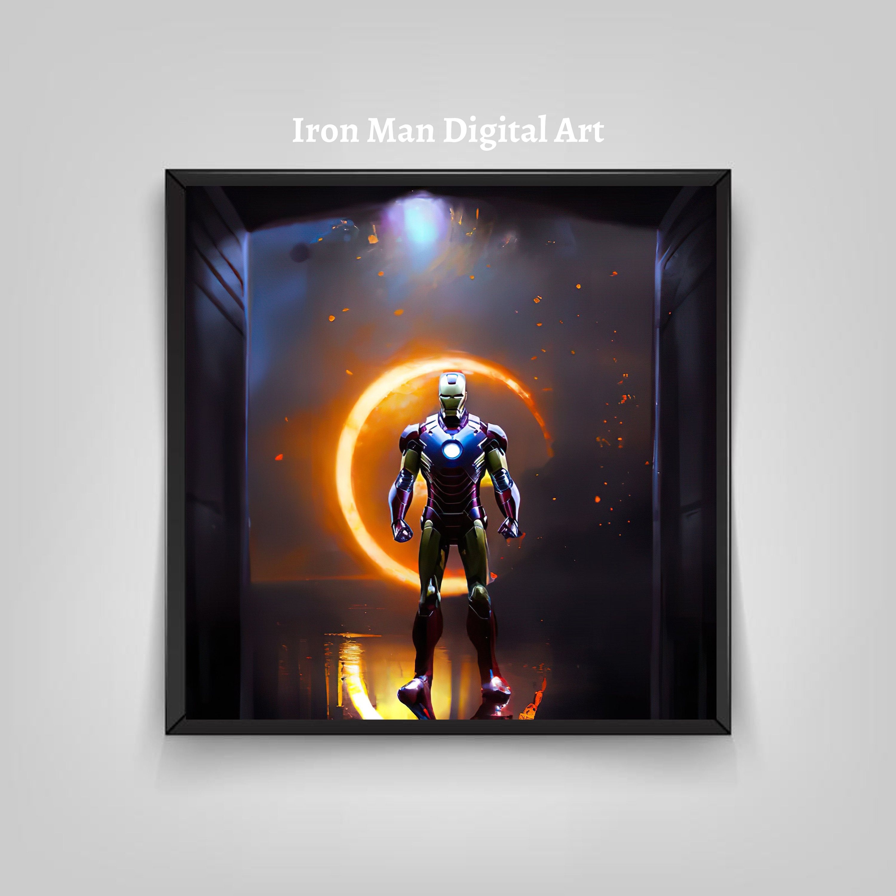 Iron Man Digital Art, Iron Man Printable Wall Art, Avengers Poster ...