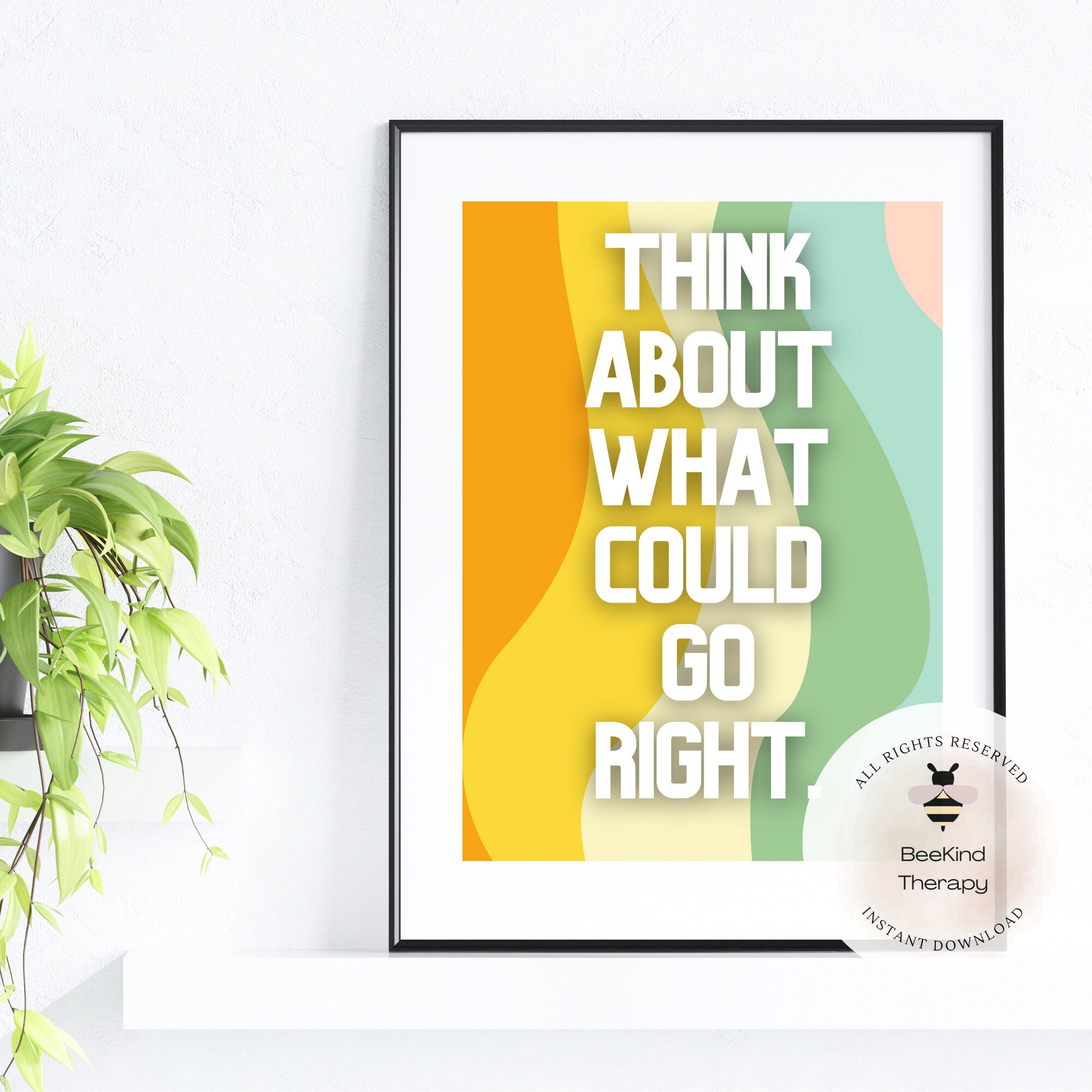 Mental Health Poster, Colorful Retro Wall Art for Therapy, Playroom ...