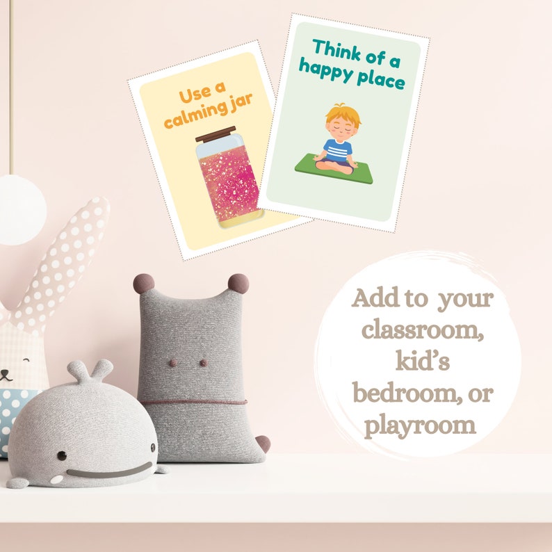 Calm Down Corner Cards for Kids, Coping Skills, Group Therapy Tool ...