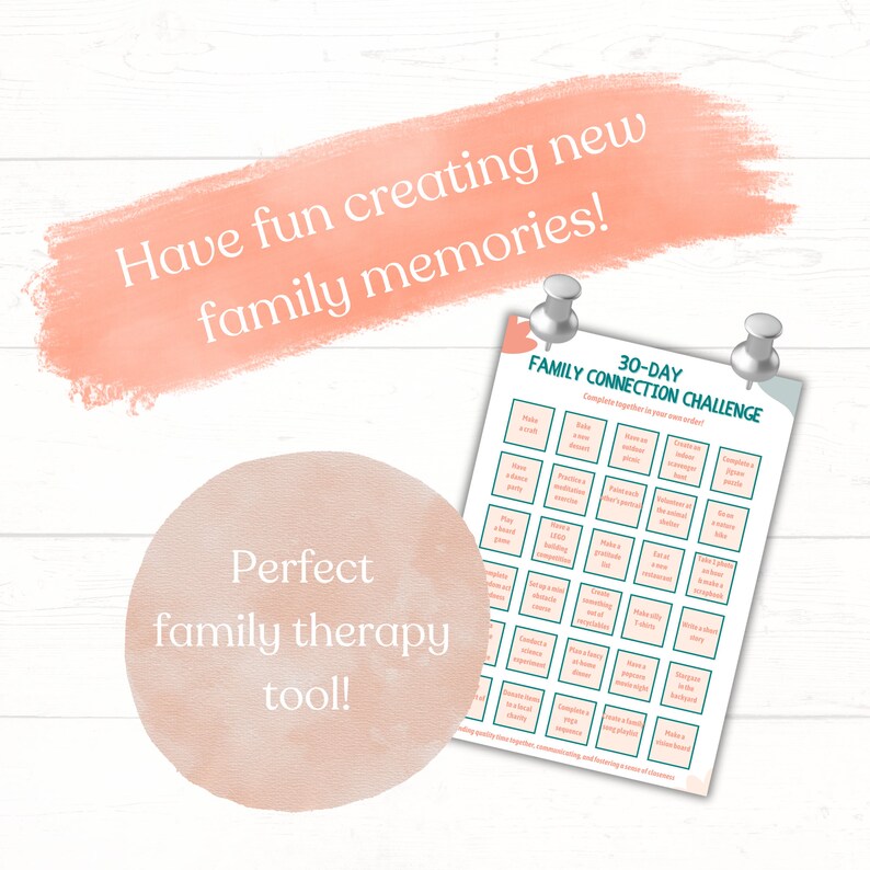 30 Day Family Connection Challenge, Family Calendar Printable, Family ...
