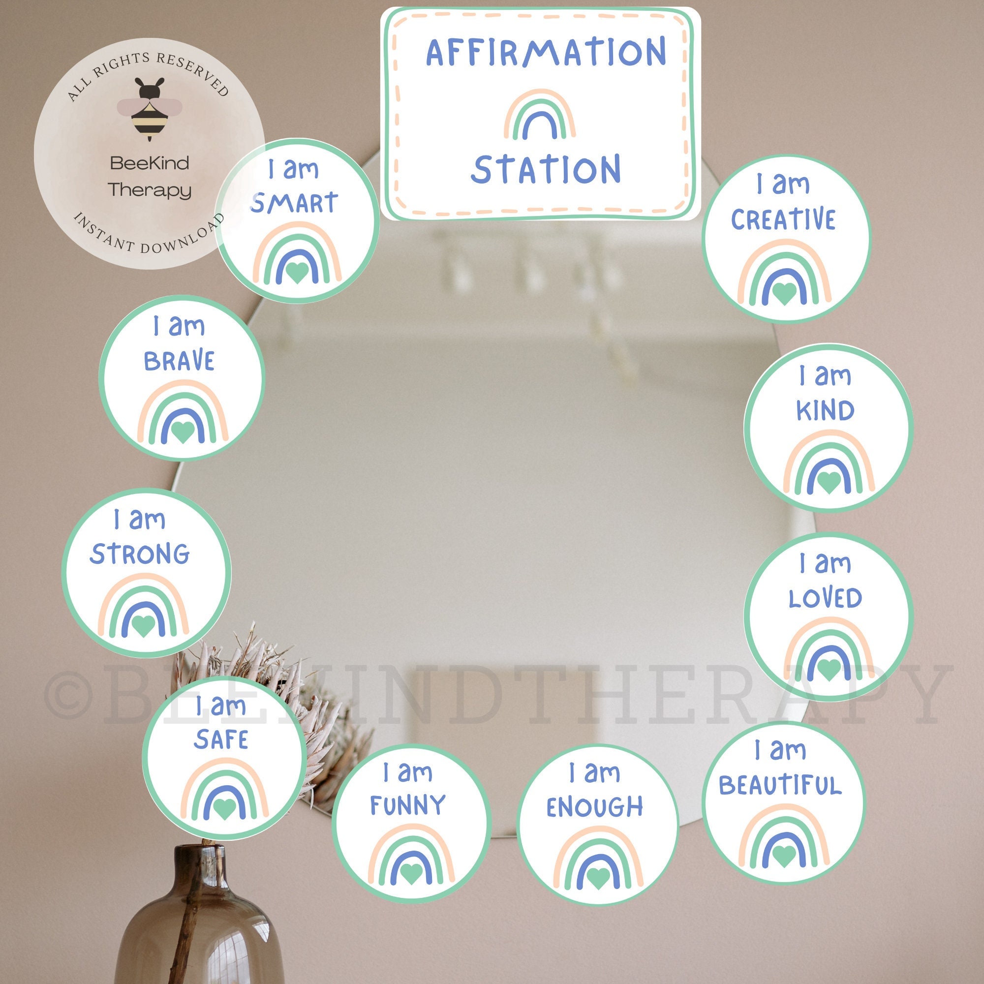 Affirmation Station Printable: Mirror Affirmations for Kids (PDF) - Etsy