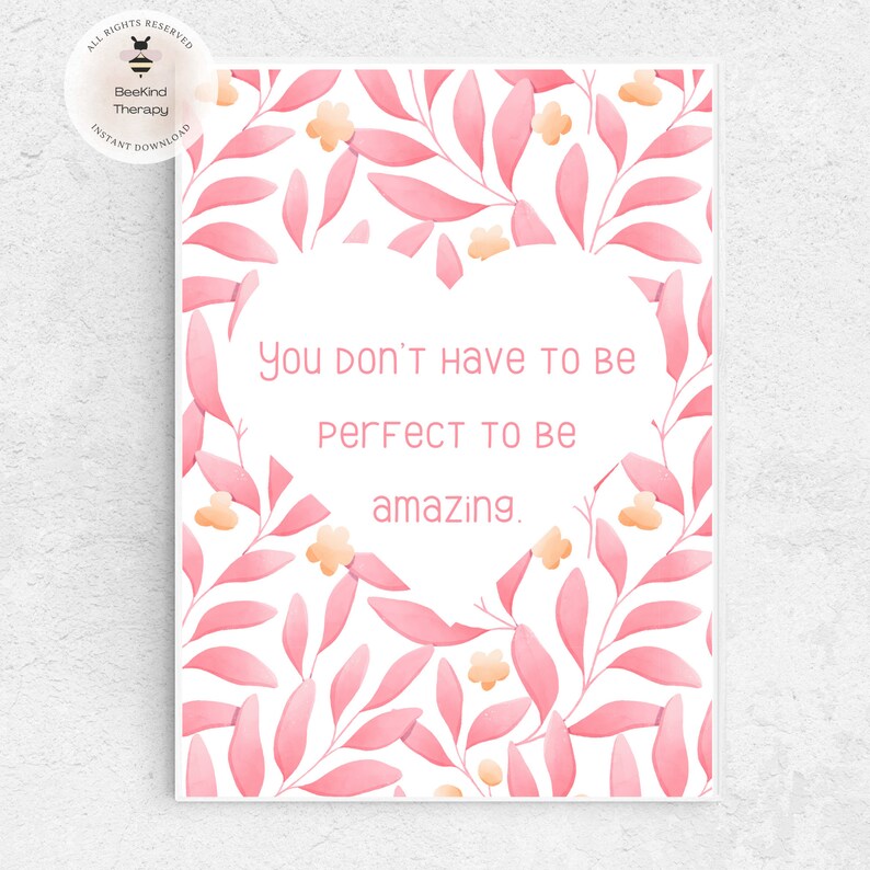 Colorful Affirmation Poster for Kids, Playroom Wall Art, Therapy Office ...