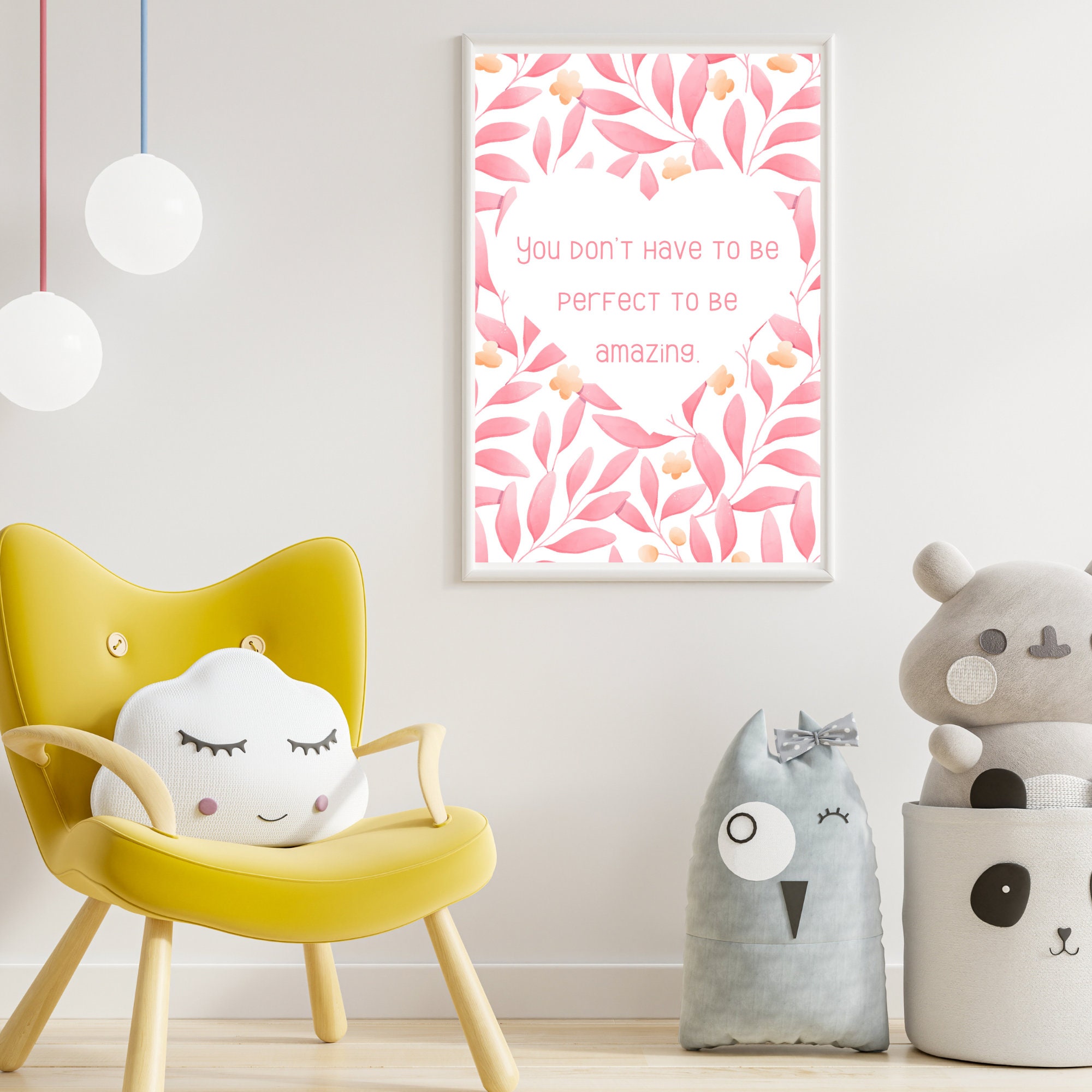 Colorful Affirmation Poster for Kids, Playroom Wall Art, Therapy Office ...