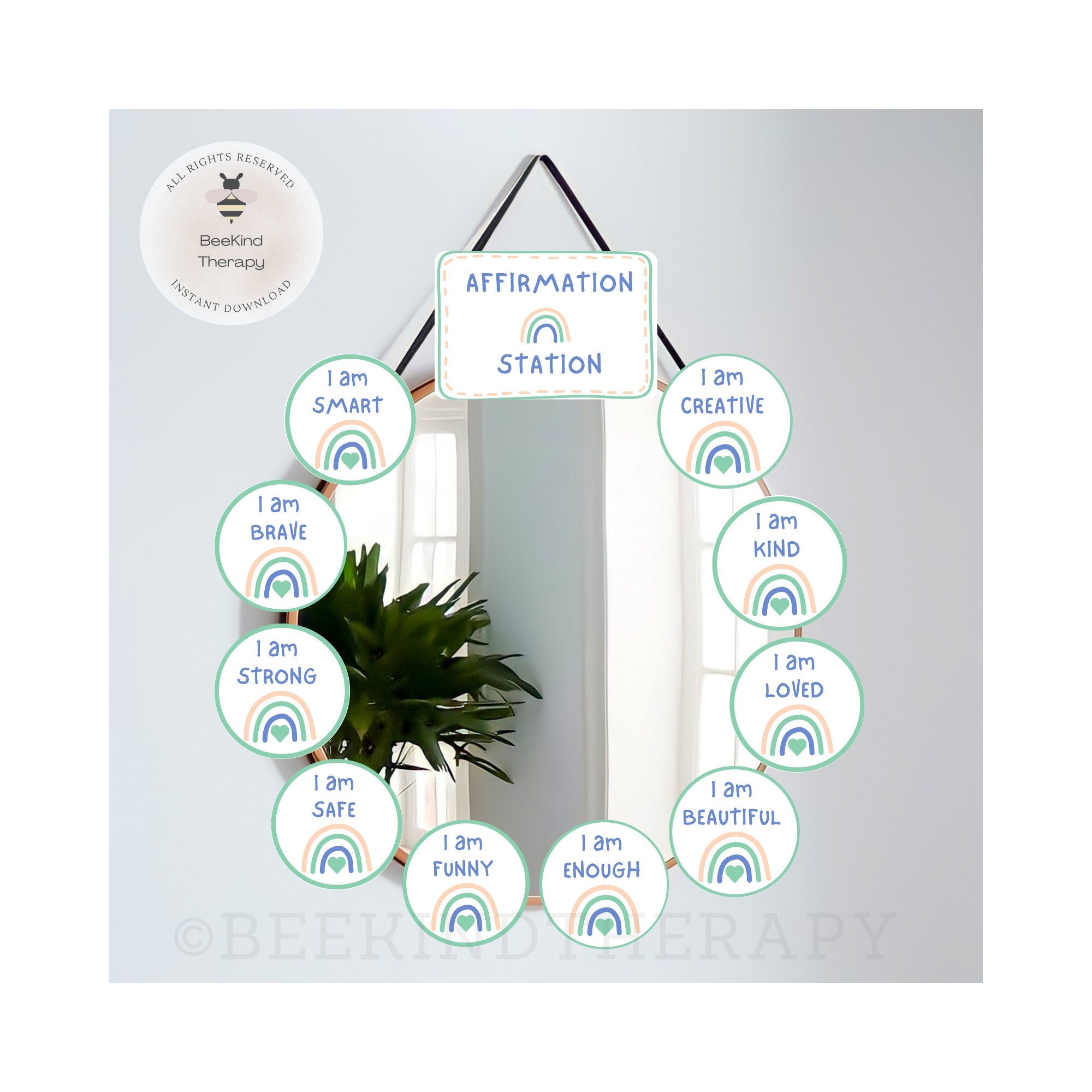 Affirmation Station Printable: Mirror Affirmations for Kids (PDF) - Etsy