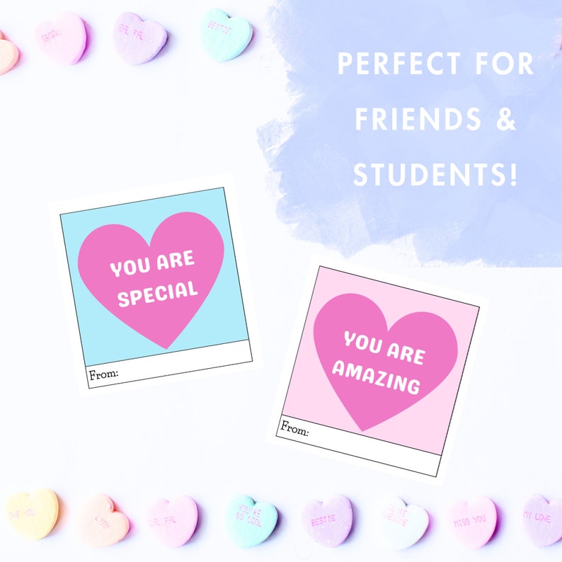 Printable Valentine's Day Cards, Positive Affirmation Valentine's Day ...
