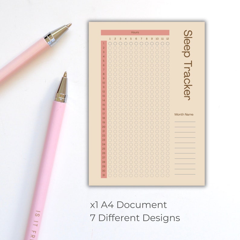 Sleep Tracker Printable, Monthly Sleep Tracker Planner Printable PDF ...