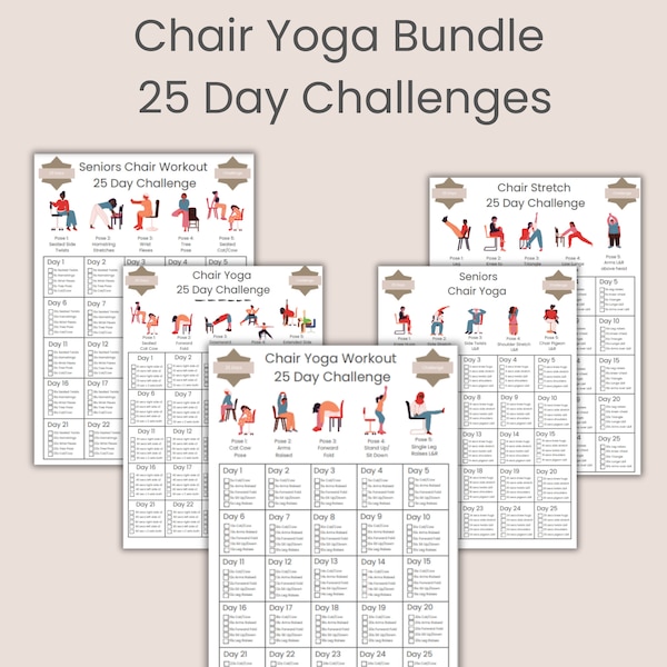 Chair Yoga Pose Poster - Etsy