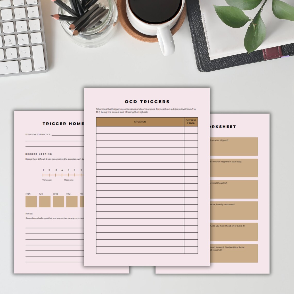 OCD Workbook, OCD Therapy Planner Printable, Obsessive Compulsive ...