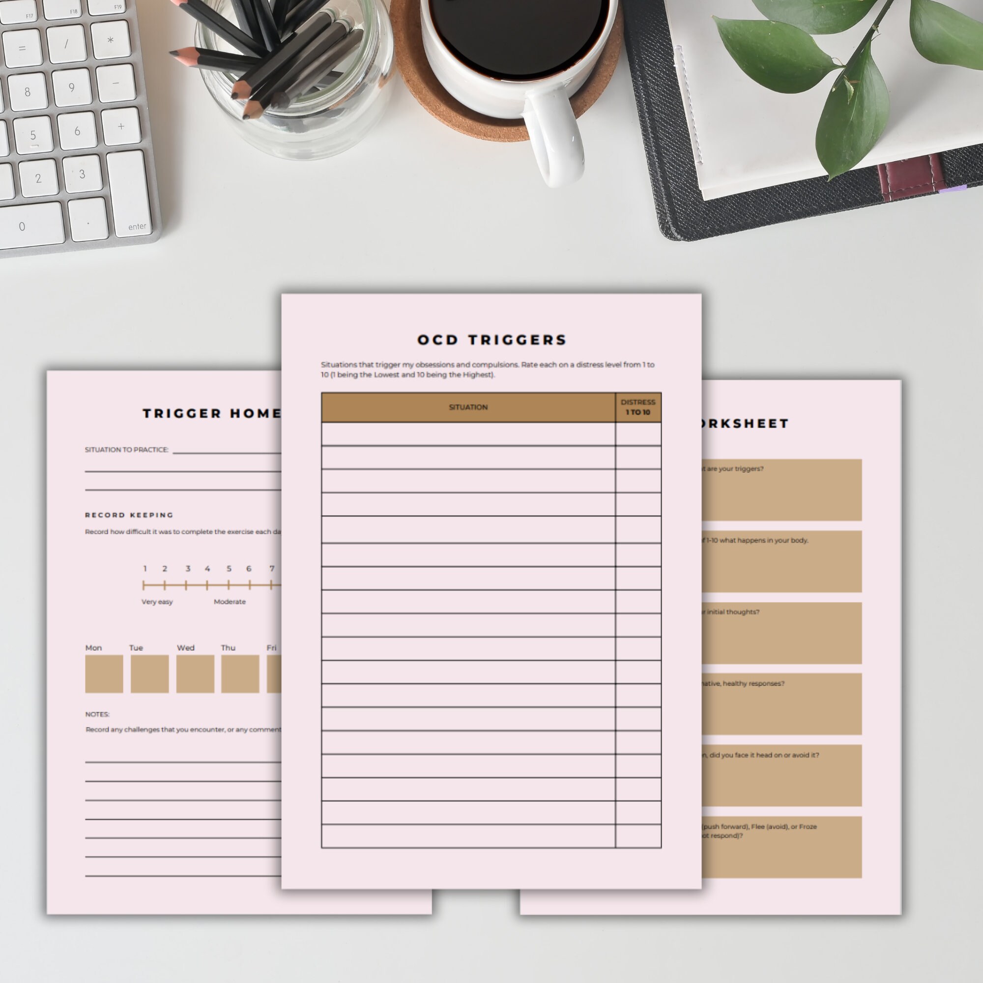 OCD Workbook, OCD Therapy Planner Printable, Obsessive Compulsive ...