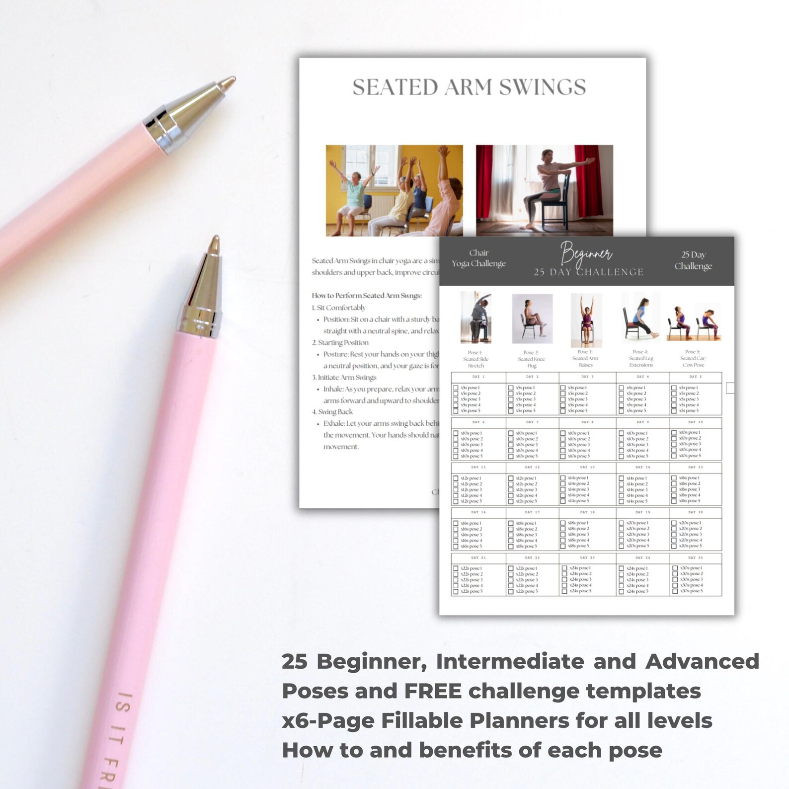 75 Pose Chair Yoga for Seniors, 25 Day Beginner, Intermediate and ...