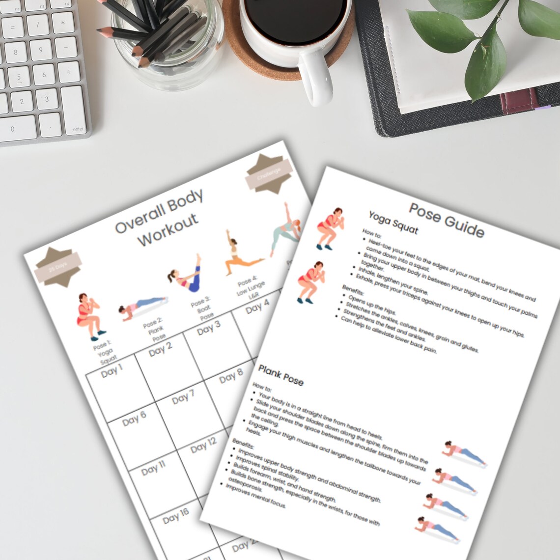 Overall Body Challenge 25 Day Challenge Body Builder Tracker Digital ...