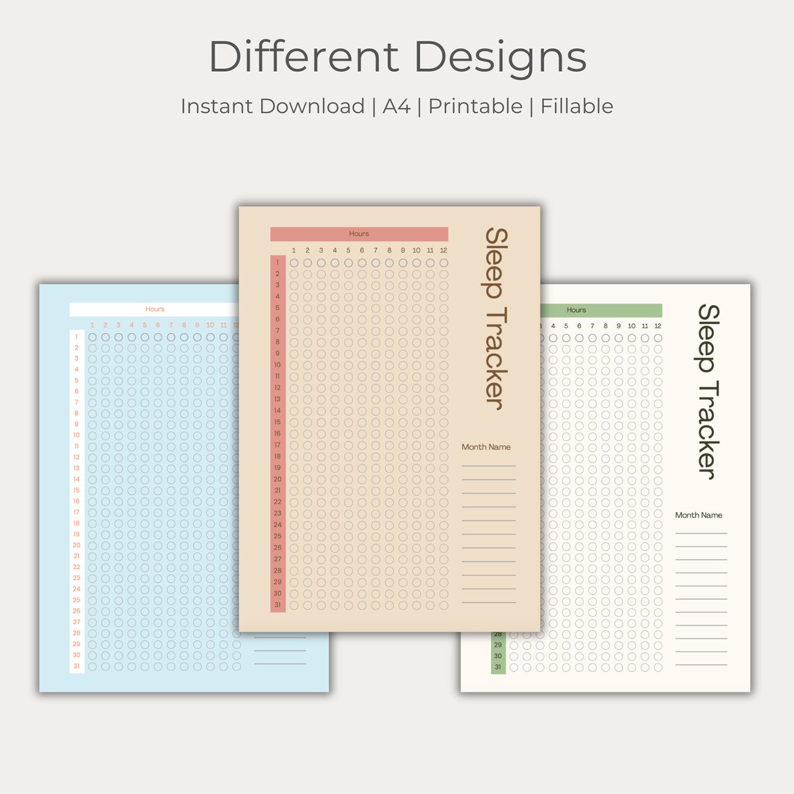 Sleep Tracker Printable, Monthly Sleep Tracker Planner Printable PDF ...