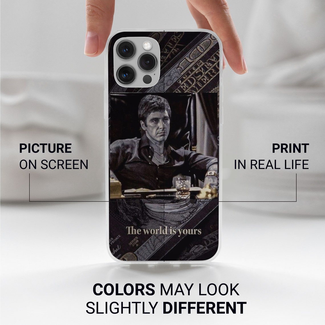 Tony Montana scarface Phone Case for iPhone 14, Xr, 11 Pro, 12, 13, Xs ...