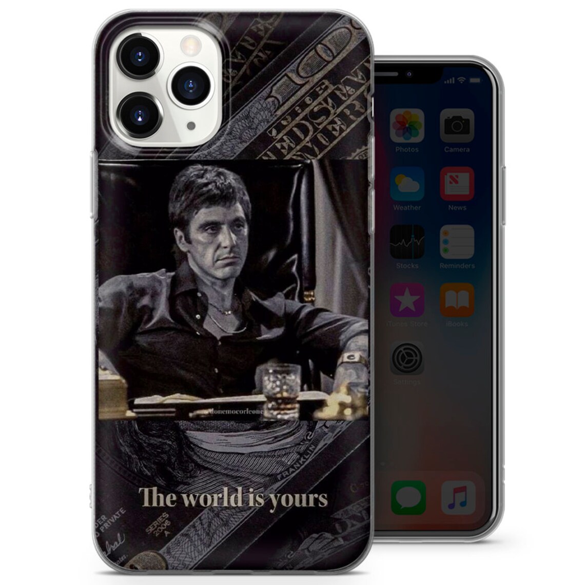 Tony Montana scarface Phone Case for iPhone 14, Xr, 11 Pro, 12, 13, Xs ...