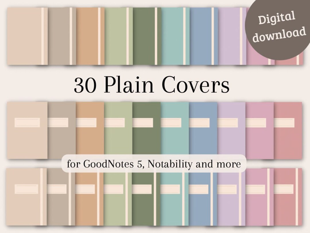 30 Digital Plain Covers for Goodnotes 5 Minimalist Pastel - Etsy