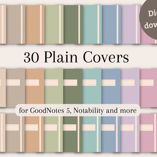 30 Digital Plain Covers for Goodnotes 5 Minimalist Pastel - Etsy