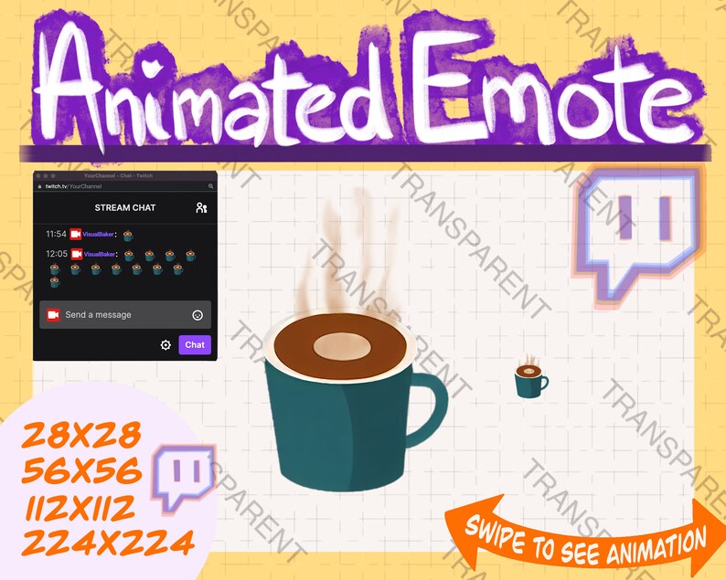 Cute Animated Coffee Emote, Twitch Emotes, Discord Emotes | Emote ...