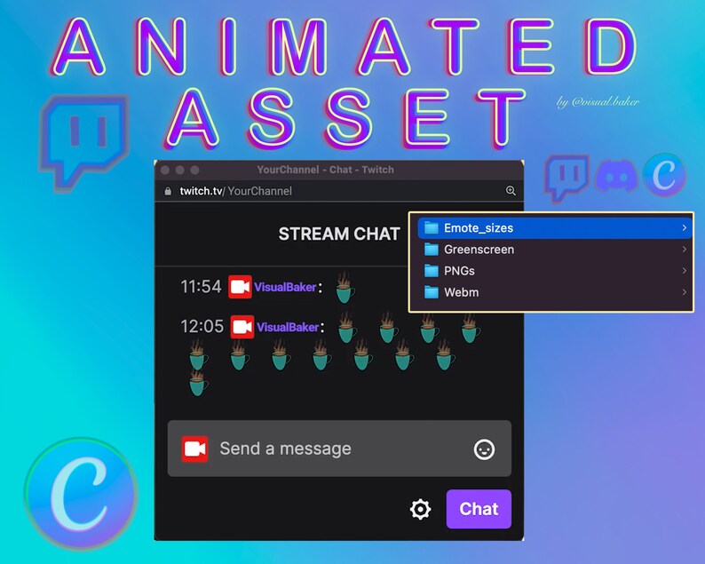 Animated Coffee for Canva Twitch Discord | Coffee Emote, Coffee Cup ...