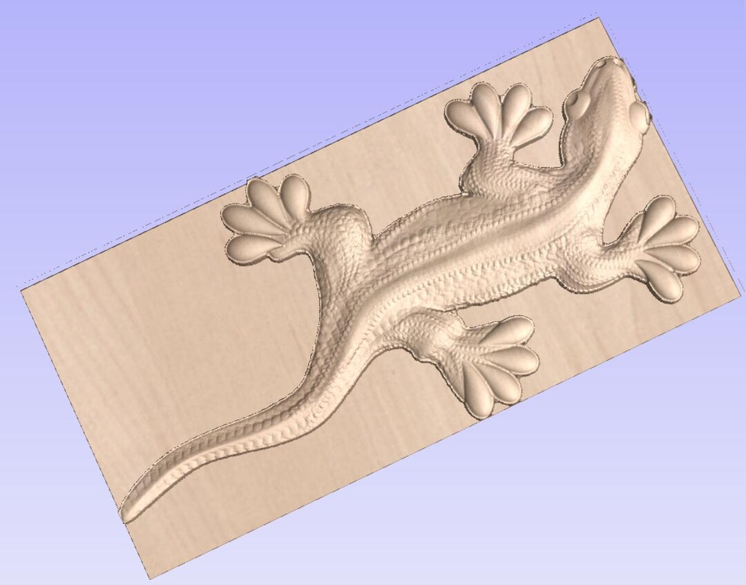 Digital CNC File Gecko Decorative Lizard Stylized Abstract Decorated 3D ...