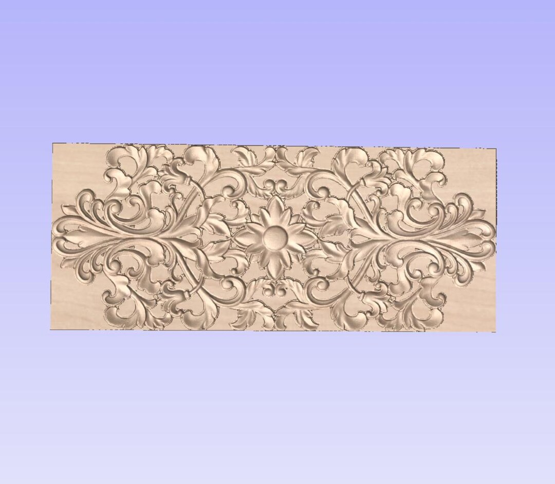 Digital CNC File Ornate Filigree Pattern Flower Center Design Floral 3D ...
