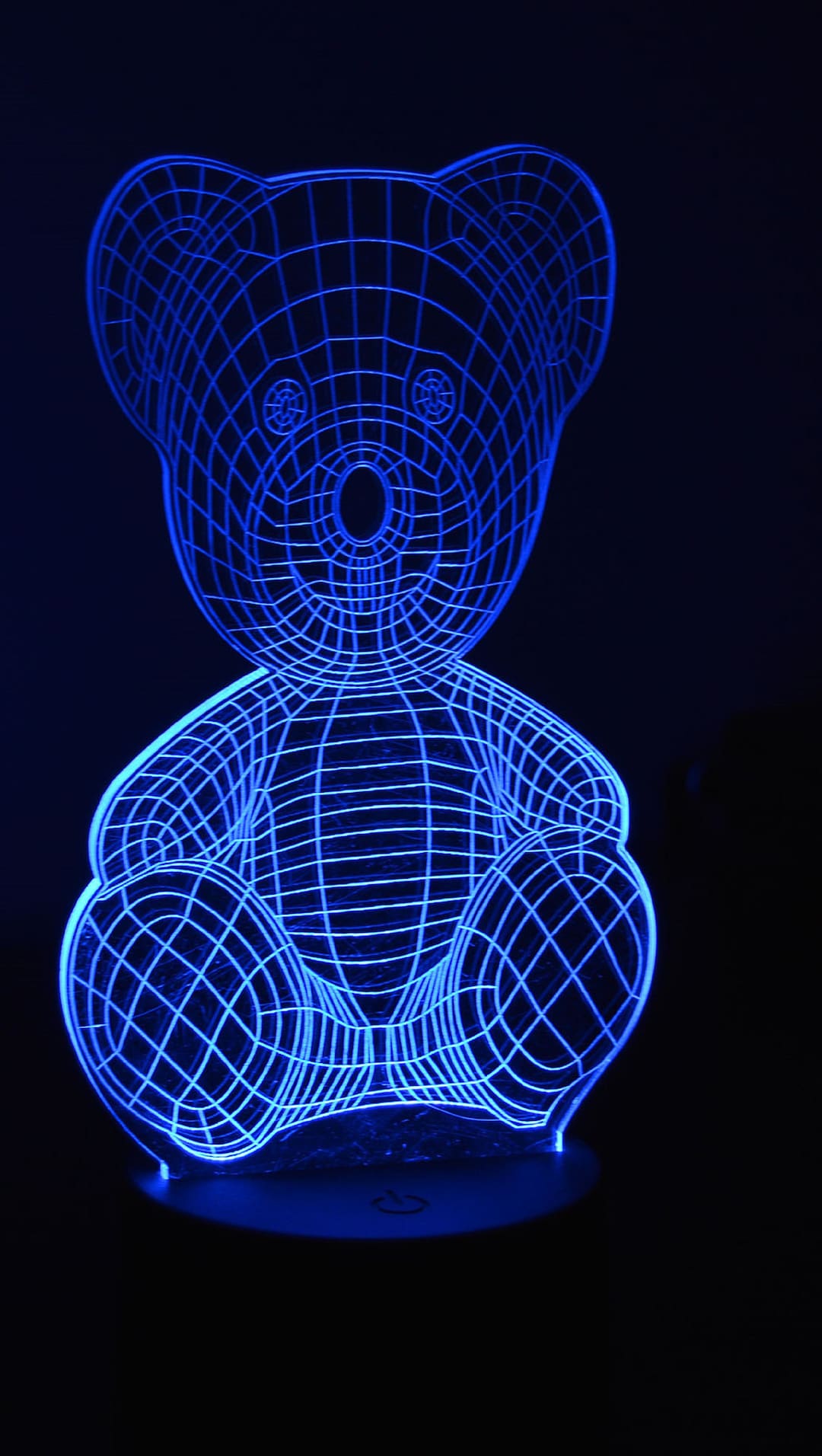 Personalized LED 3D Teddy Bear Night Light Acrylic Figures - Etsy