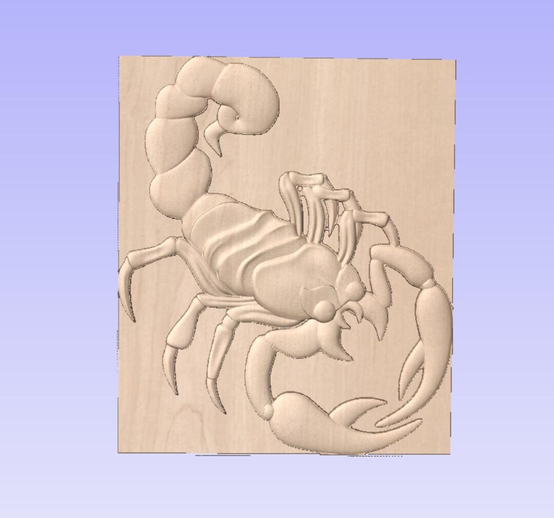 Digital CNC File Scorpion Venom Bug Poisonous Insect 3D Wood Custom ...