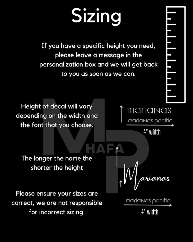 Custom Name Decal - Etsy