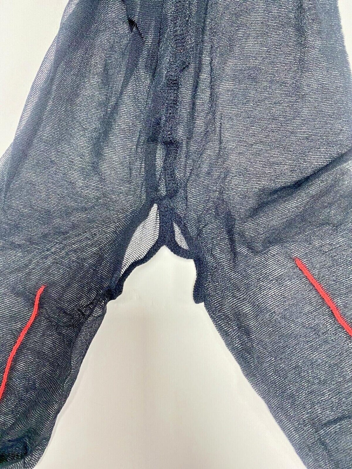 Various Sexy Open Crotch Contrast Seam Sheer Cuban Heel Tights Women's ...