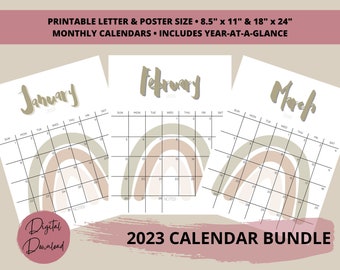 Boho 2023 Calendar - Etsy