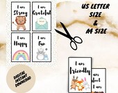 Positive Affirmations Card for Kids Motivational Cardskids - Etsy