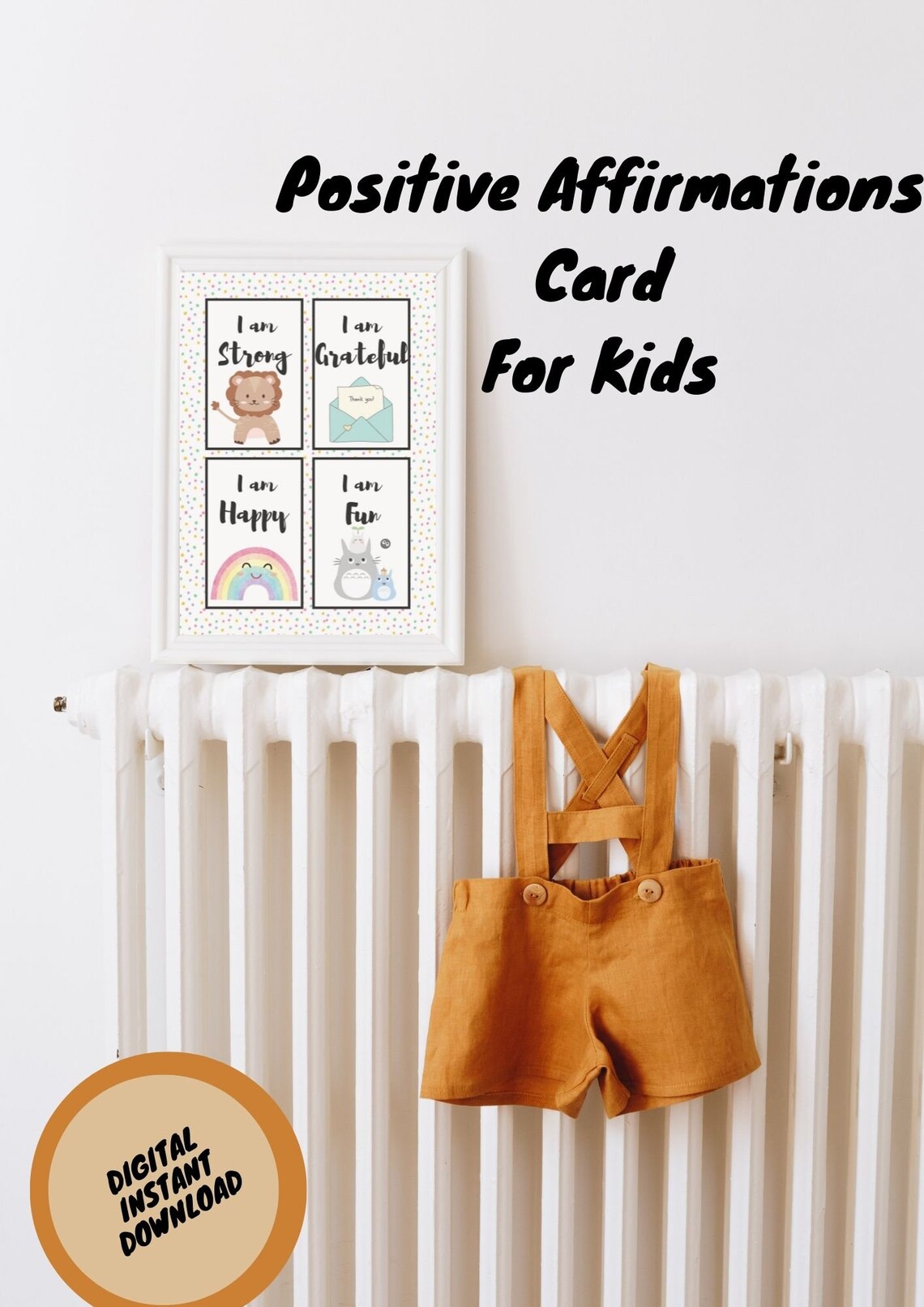Positive Affirmations Card for Kids, Motivational Cards,kids Mood ...