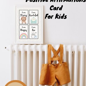 Positive Affirmations Card for Kids, Motivational Cards,kids Mood ...