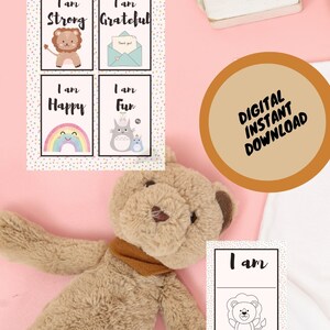 Positive Affirmations Card for Kids, Motivational Cards,kids Mood ...