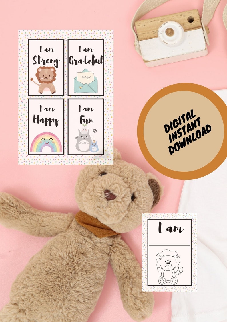 Positive Affirmations Card for Kids, Motivational Cards,kids Mood ...