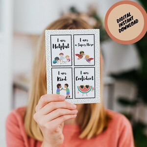 Positive Affirmations Card for Kids, Motivational Cards,kids Mood ...