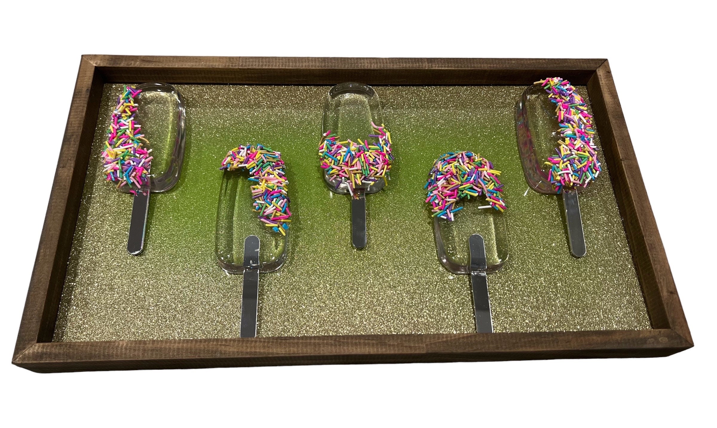 Rainbow Sprinkle Dipped Ice Pop Wall Pop Sculpture, Candy Art, Popsicle ...
