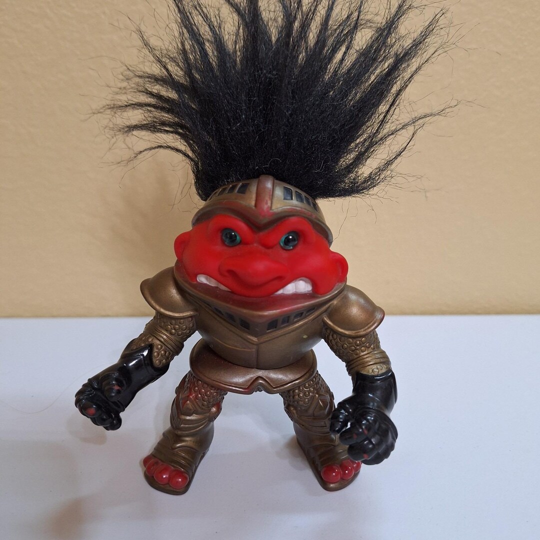 Vintage 1992 Battle Trolls Sir Knight Trollahad 5" Hasbro Action Figure ...