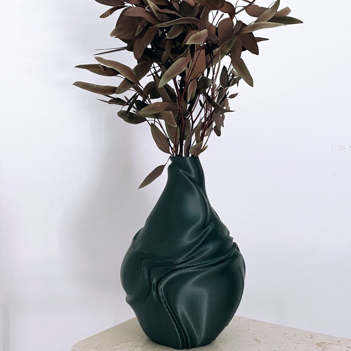 3D Printed Vase for Dried Flowers Wavy Vase Minimalist, Dried Flowers ...