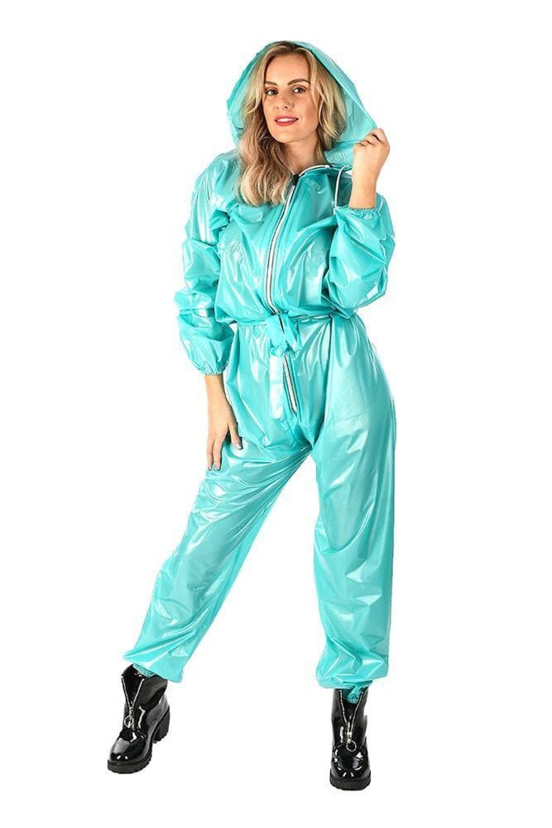 Unisex PVC Full Suit Rainsuit Green - Etsy