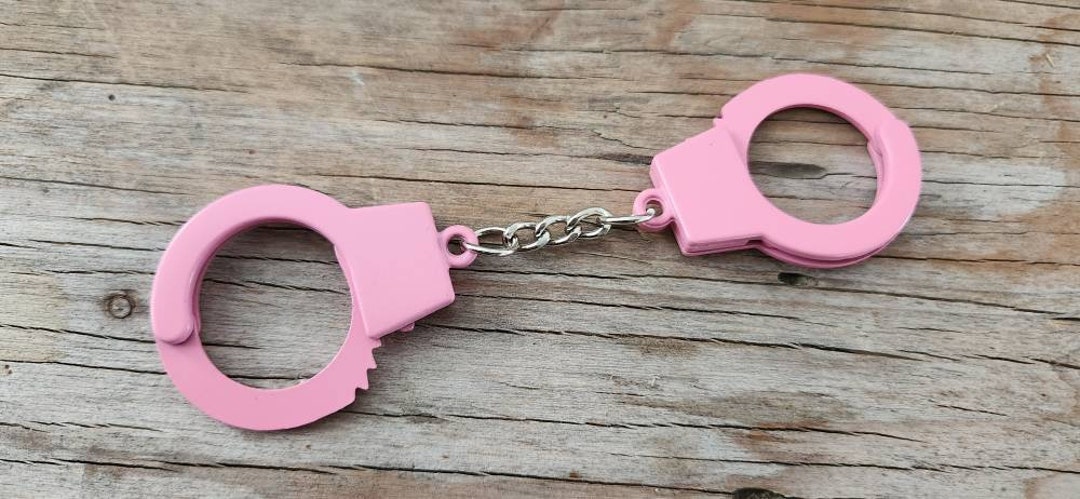 Pink Steel Handcuff Key Ring - Etsy