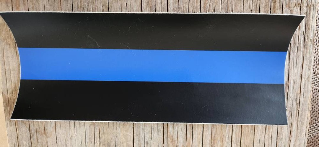Large Rectangular Blue Line Vinyl Sticker - Etsy