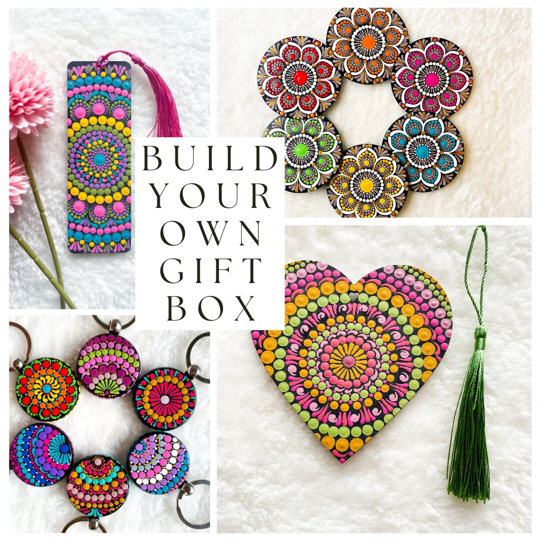 Build Your Own Gift Box, Personalised Mandala Art Gift Box for Women ...