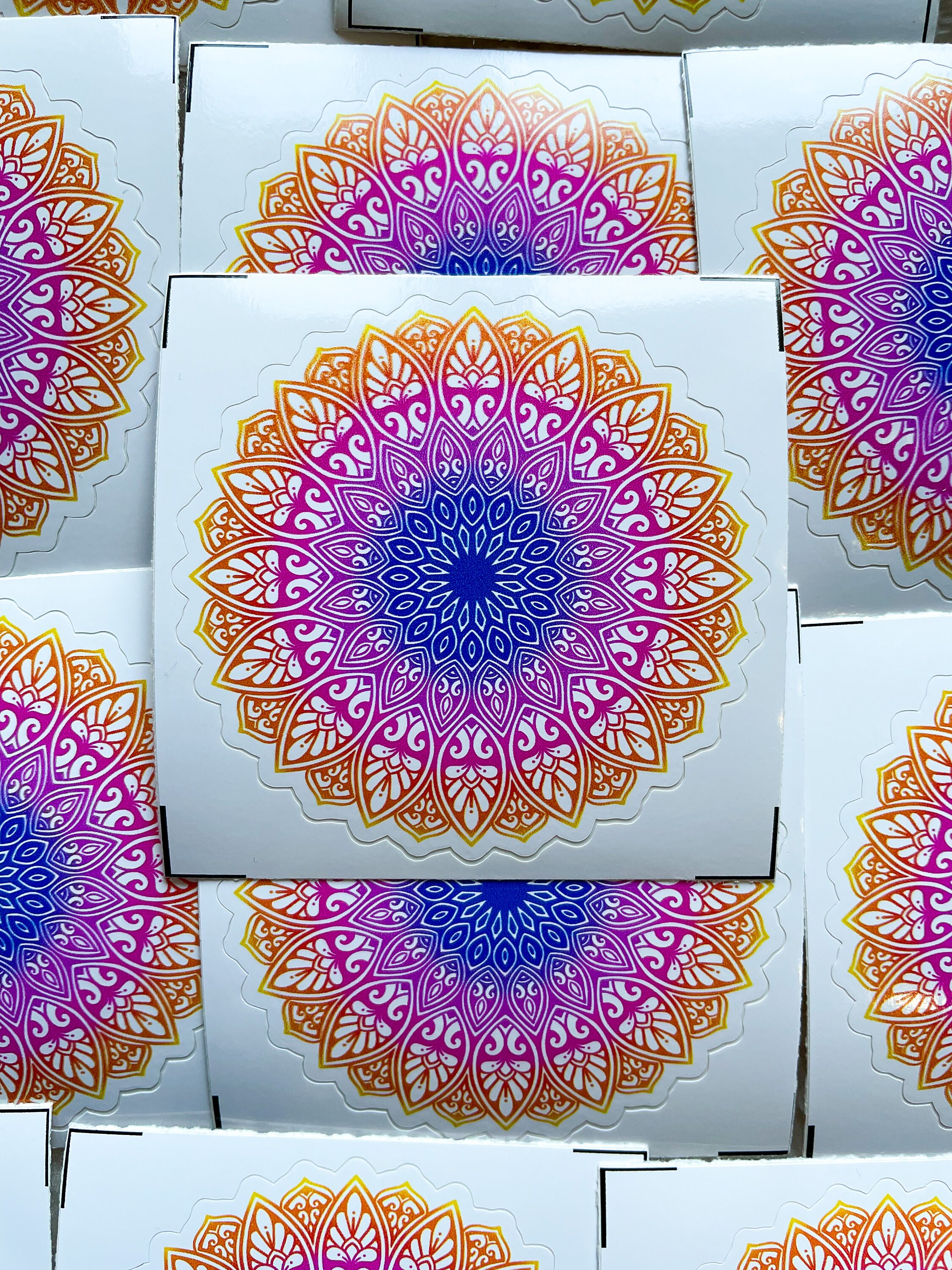 Mandala Stickers Mandala Art Decal Laptop Stickers Bottle - Etsy