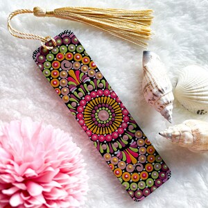 Boho Bookmarks Wooden Hand Painted Mandala Bookmark, Children's Gifts ...