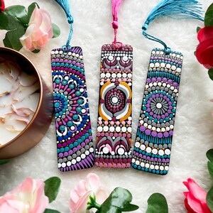 Mandala Art Bookmarks, Hand-painted Bookmarks Children & Adults' Gift ...