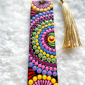 Wooden Bookmarks Hand Painted Mandala Bookmark Children's Gifts for ...